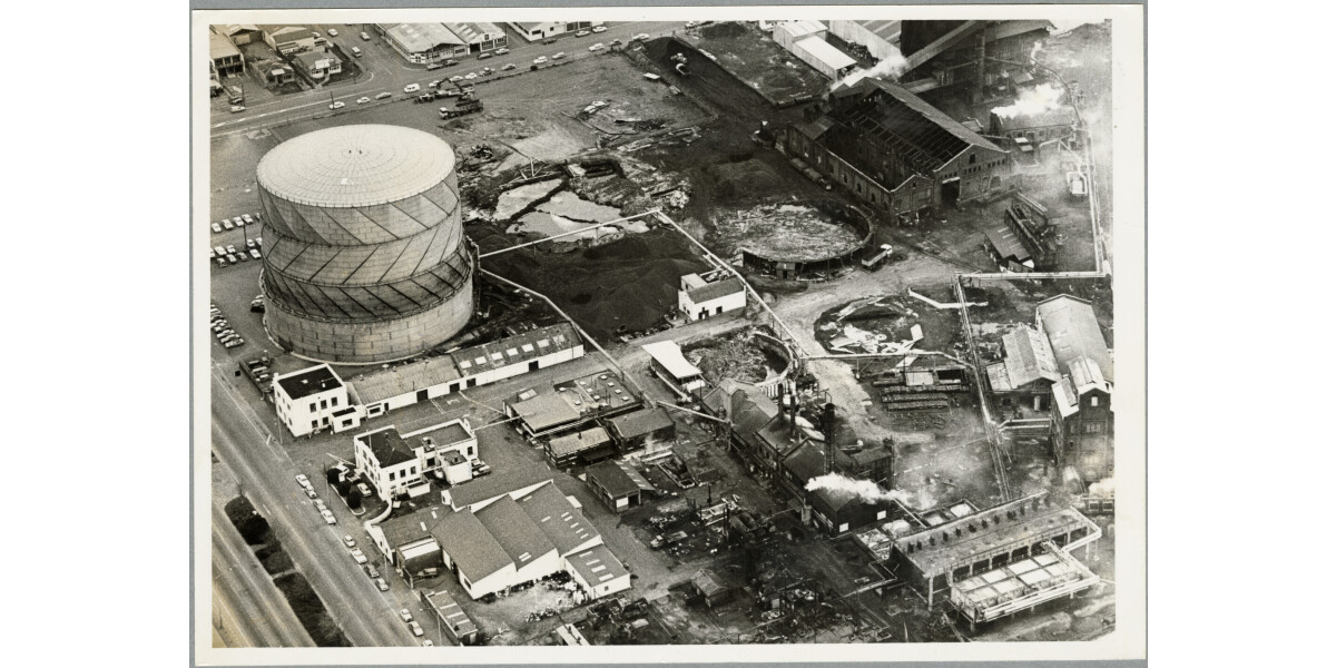 Gas works aerial view | discoverywall.nz