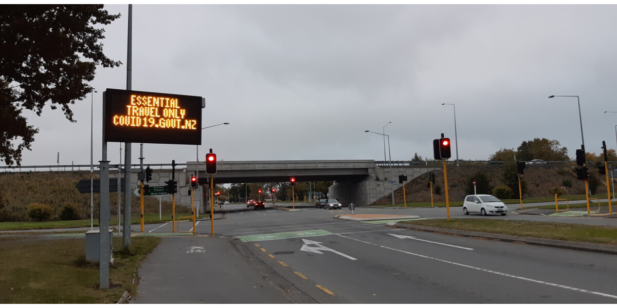 COVID-19 signage on Barrington Street | discoverywall.nz