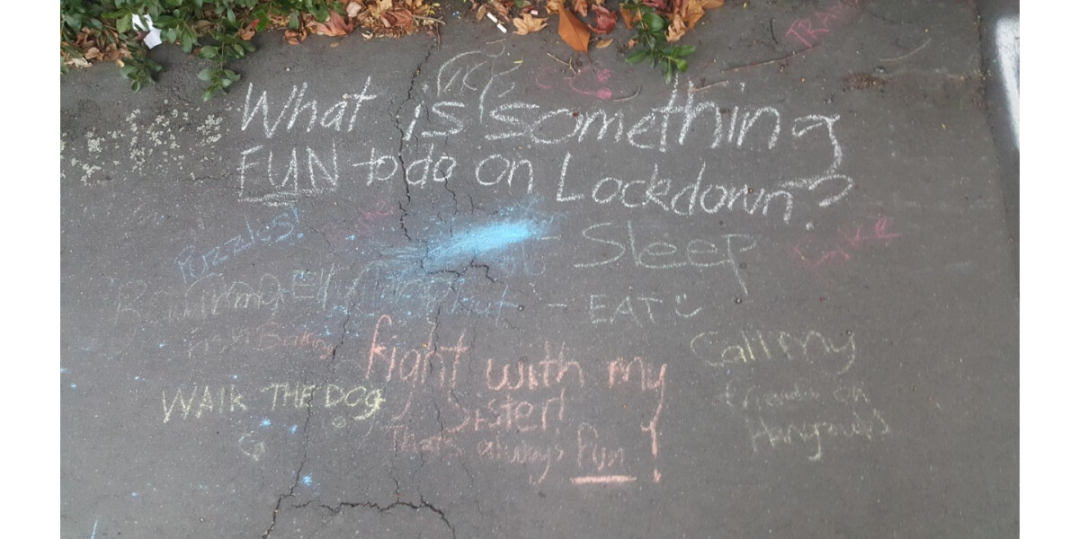 Sidewalk chalk sign fun | discoverywall.nz