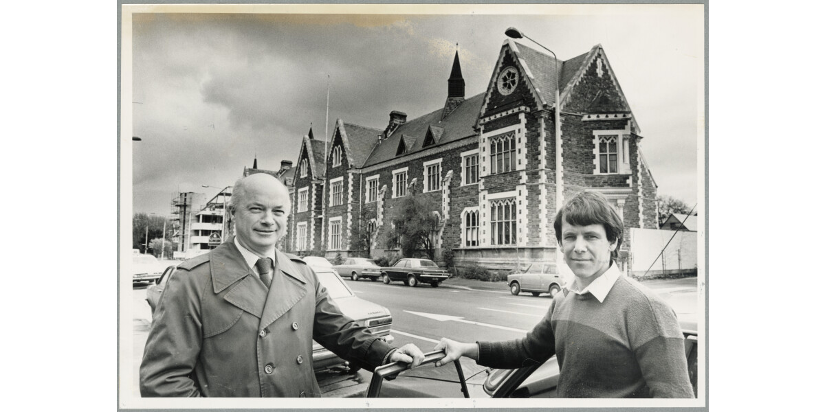Jonty Rout and David Sheppard at Cranmer Court | discoverywall.nz