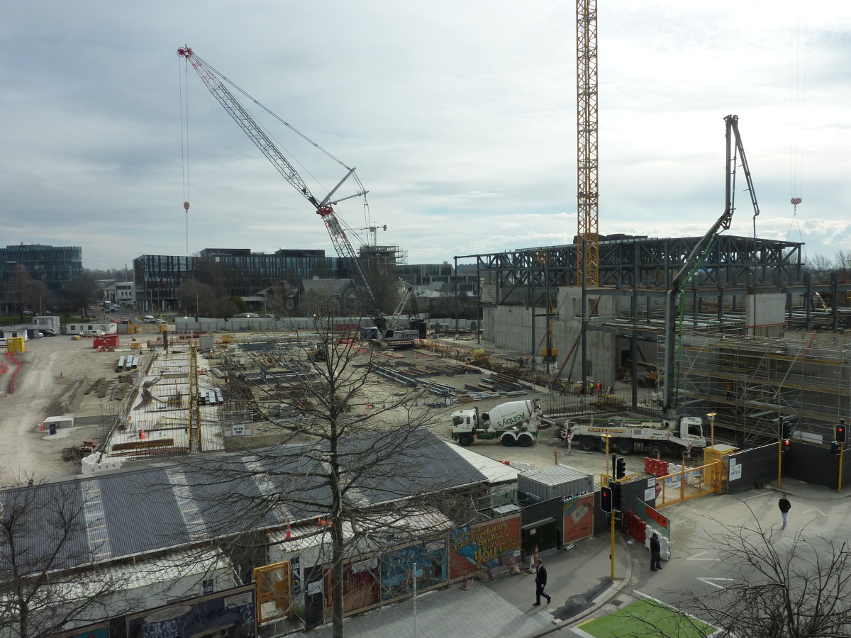 Te Pae Christchurch Convention Centre, under construction