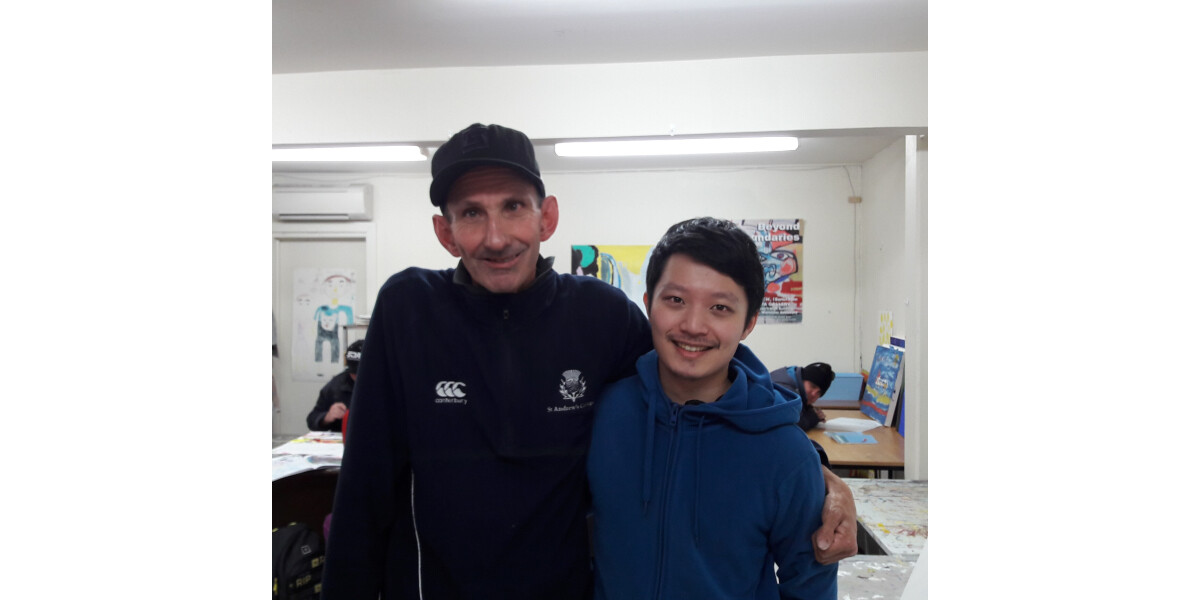 Mark and Don at SkillWise day base | discoverywall.nz