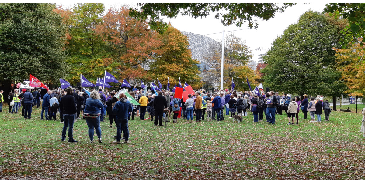 New Zealand Nurses Organisation rally in Victoria Square