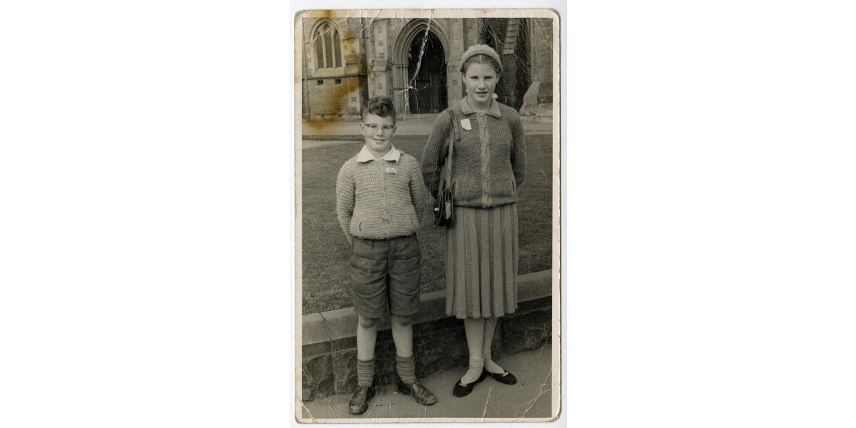 Gavin and Colleen Stevens Outside the Cathedral | discoverywall.nz