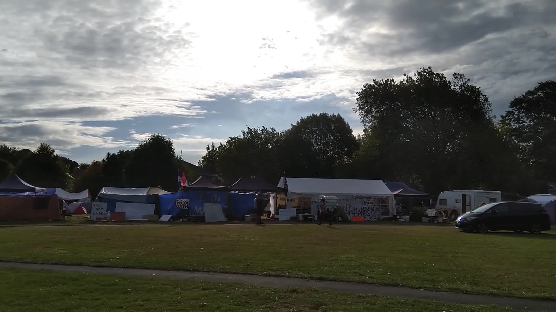 Protestors occupying Cranmer Square | discoverywall.nz