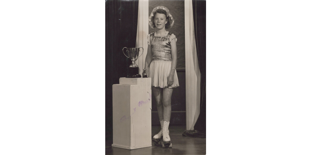 Portrait of Judy Clancy as Junior Roller Skating Champion