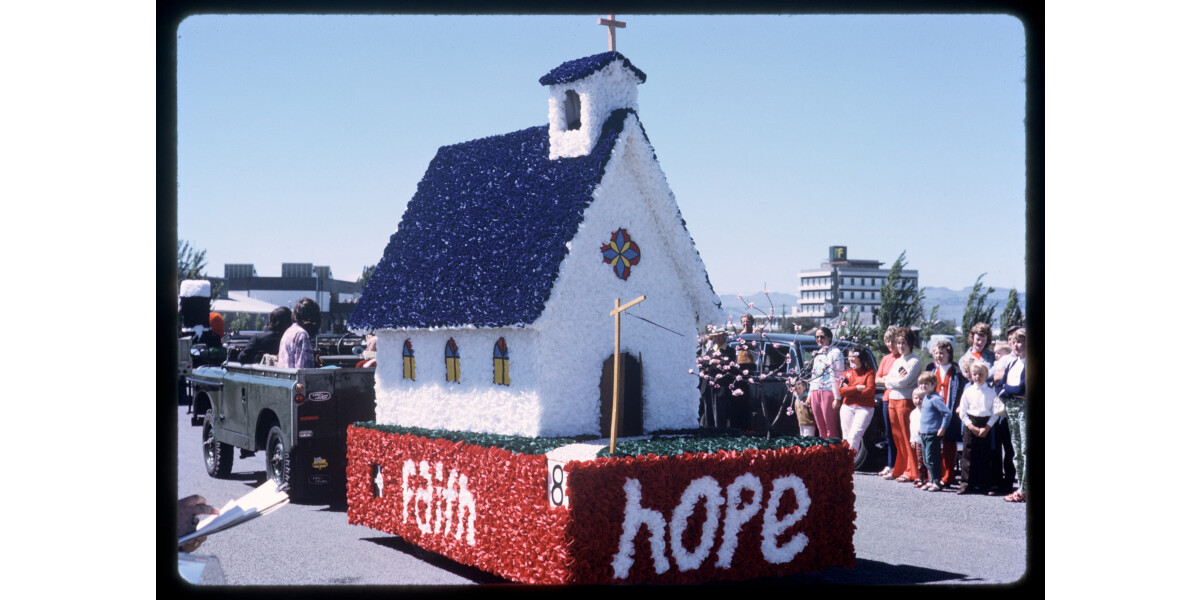 White church float | discoverywall.nz
