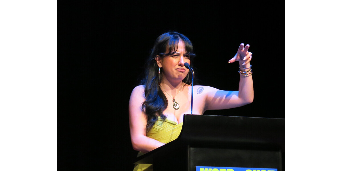 Tayi Tibble at WORD Christchurch Festival 2024 | discoverywall.nz