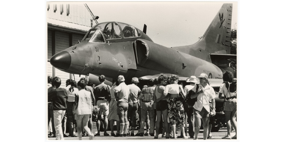 Skyhawk on display at Wigram | discoverywall.nz