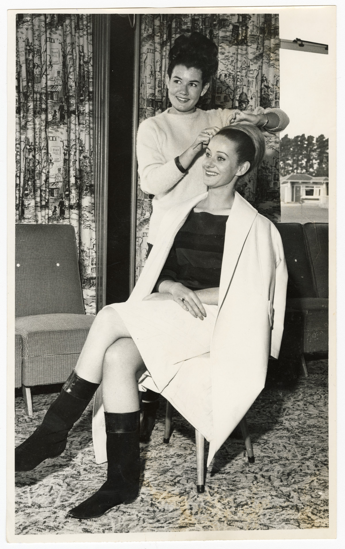 Miss Smith preparing for her role as Diana in "Runaway"...