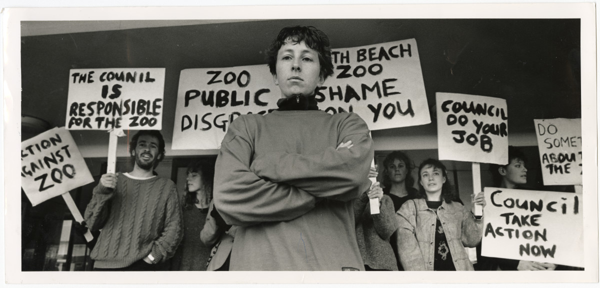 North Beach Zoo protesters | discoverywall.nz