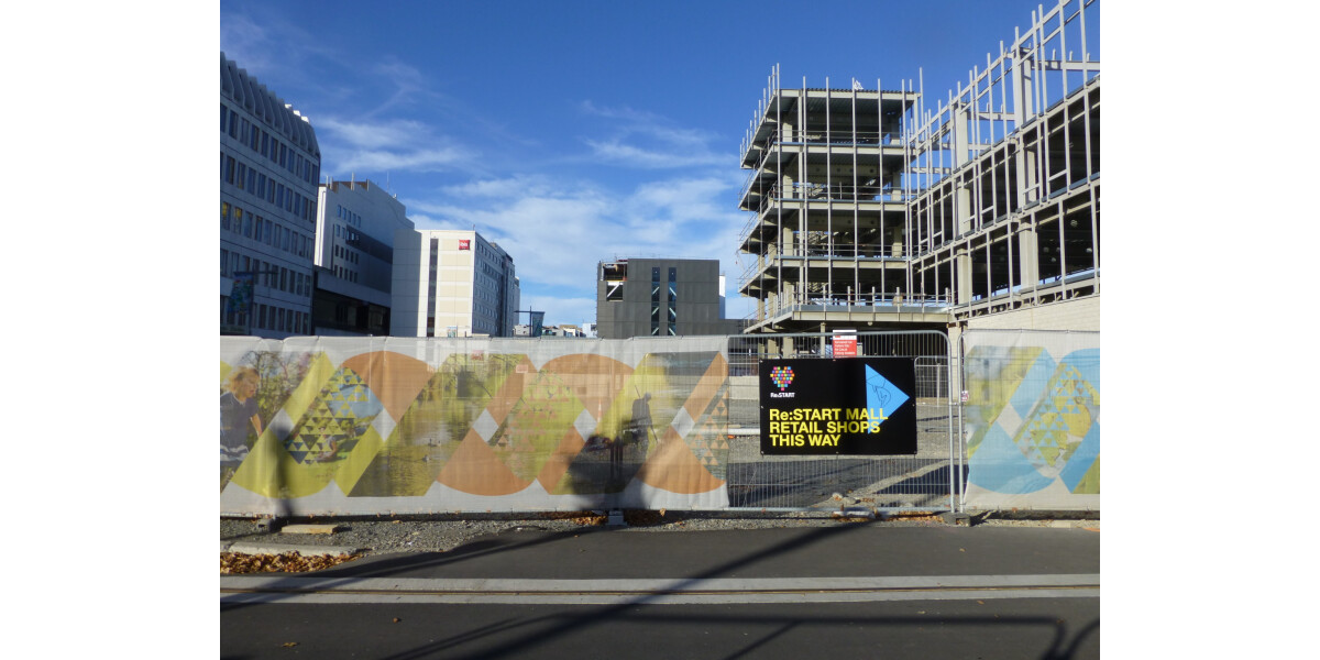 Terrace complex construction, Oxford Terrace | discoverywall.nz