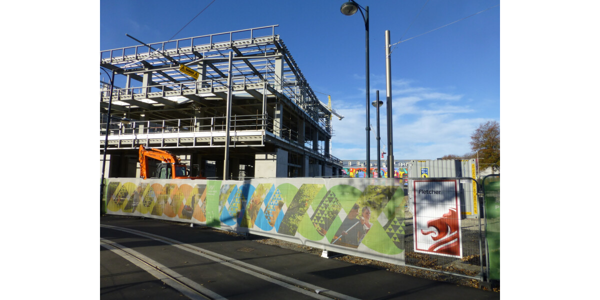 Terrace complex construction, Oxford Terrace | discoverywall.nz