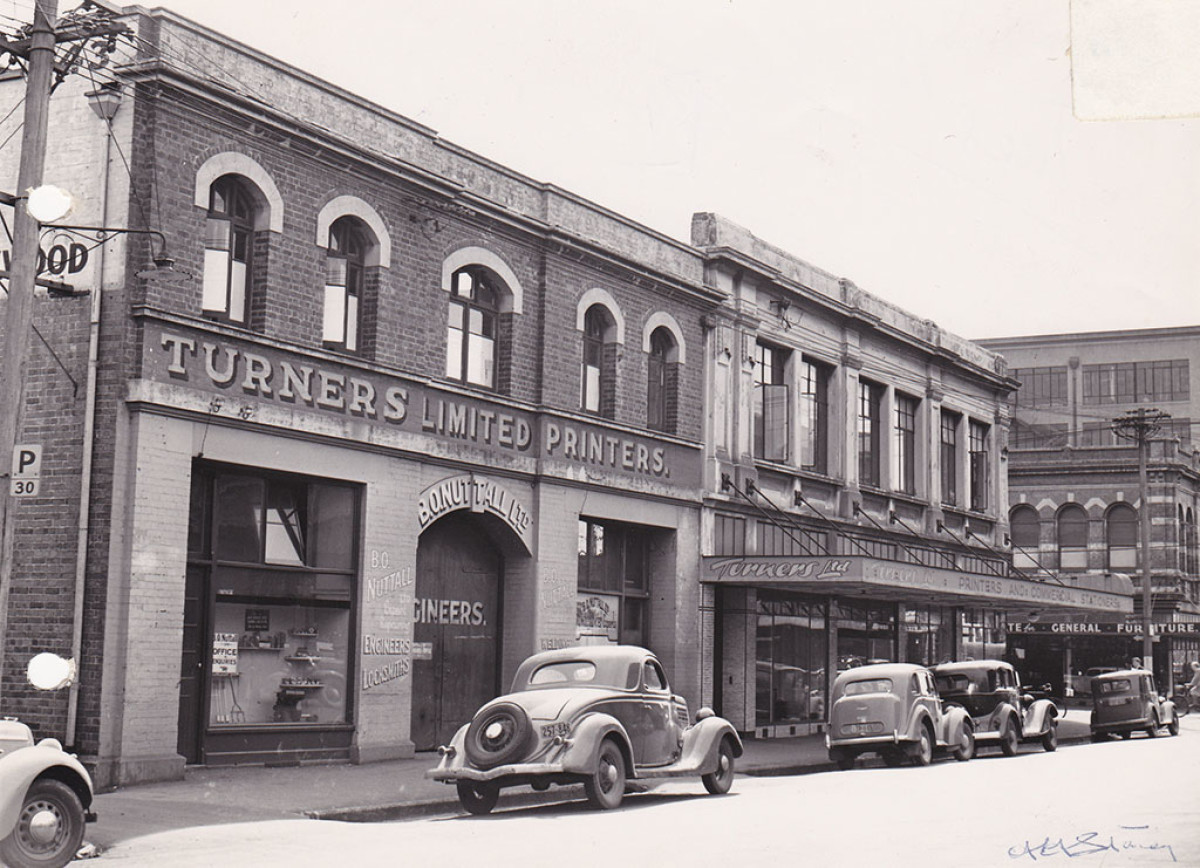 Turners Building, Tuam and Colombo Street corner | discoverywall.nz