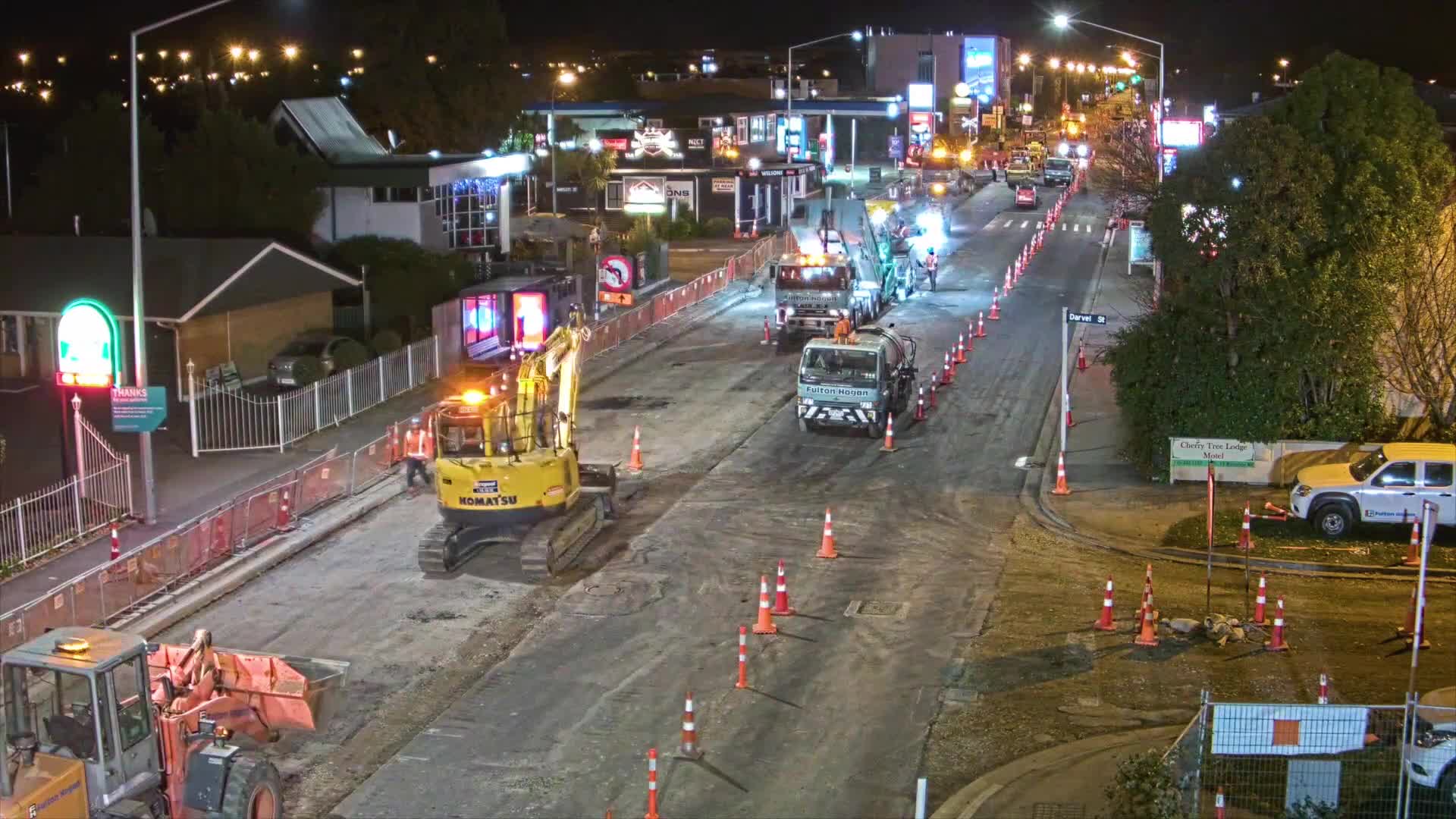 Riccarton Road Roadworks Phase One Time Lapse | discoverywall.nz