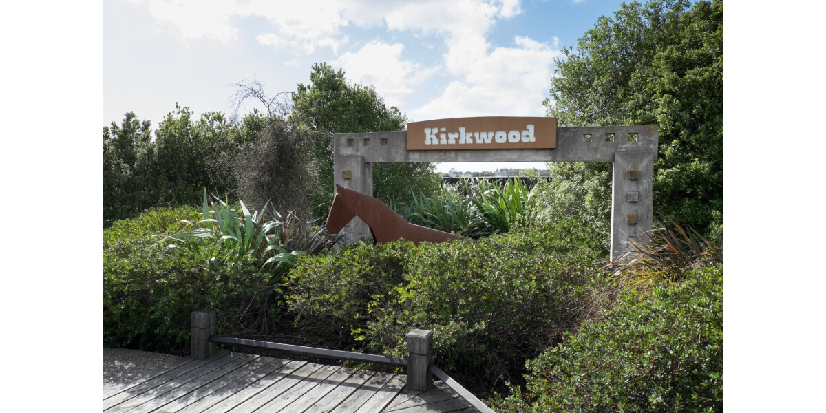 Kirkwood sign at the Stallion Reserve | discoverywall.nz