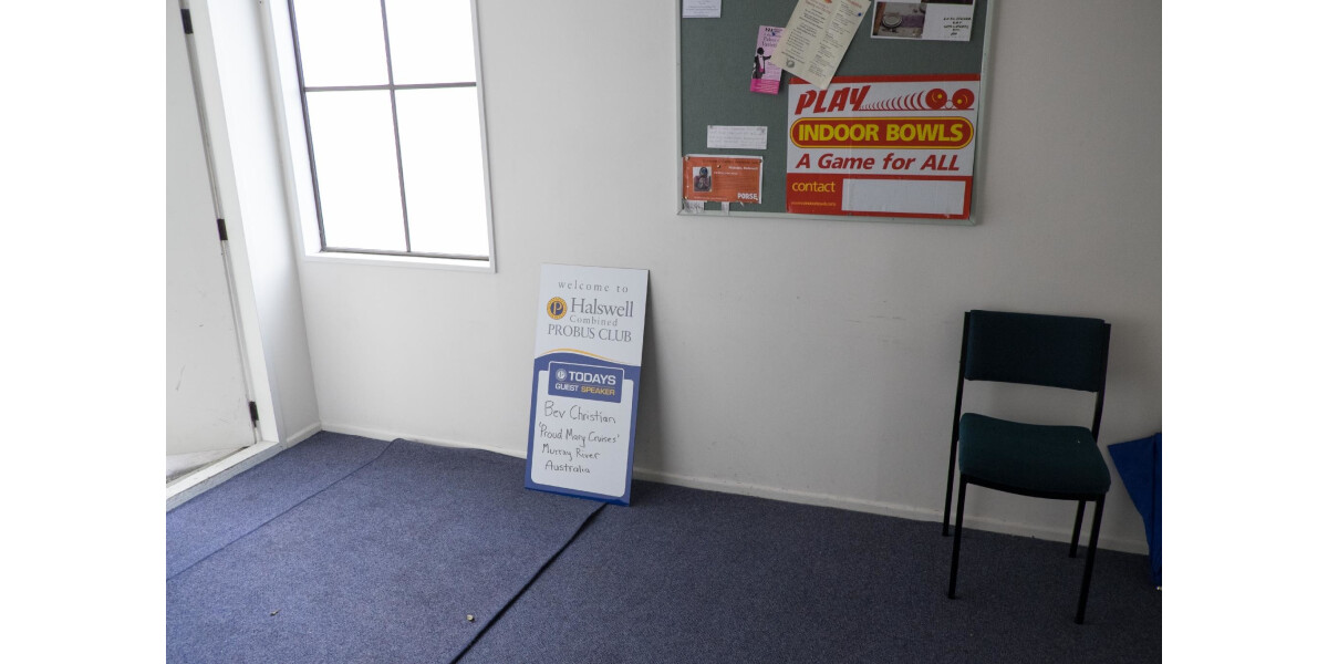 Sign for the Halswell Probus club meeting | discoverywall.nz