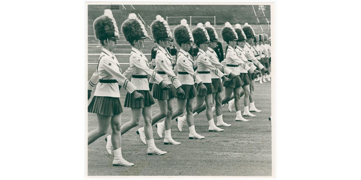 The McAlpine Stars marching team at Lancaster Park | discoverywall.nz