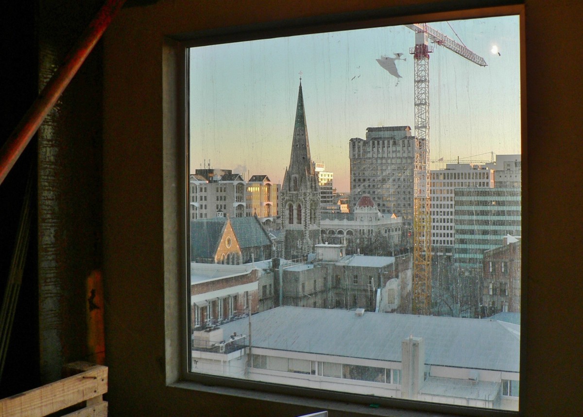 Cathedral Square and surrounding buildings | discoverywall.nz