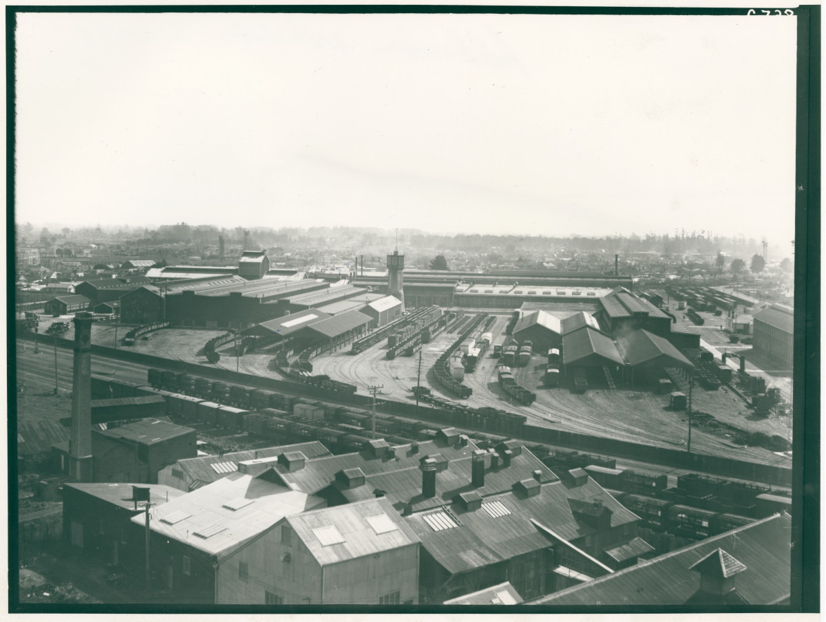 Addington railway workshop buildings | discoverywall.nz