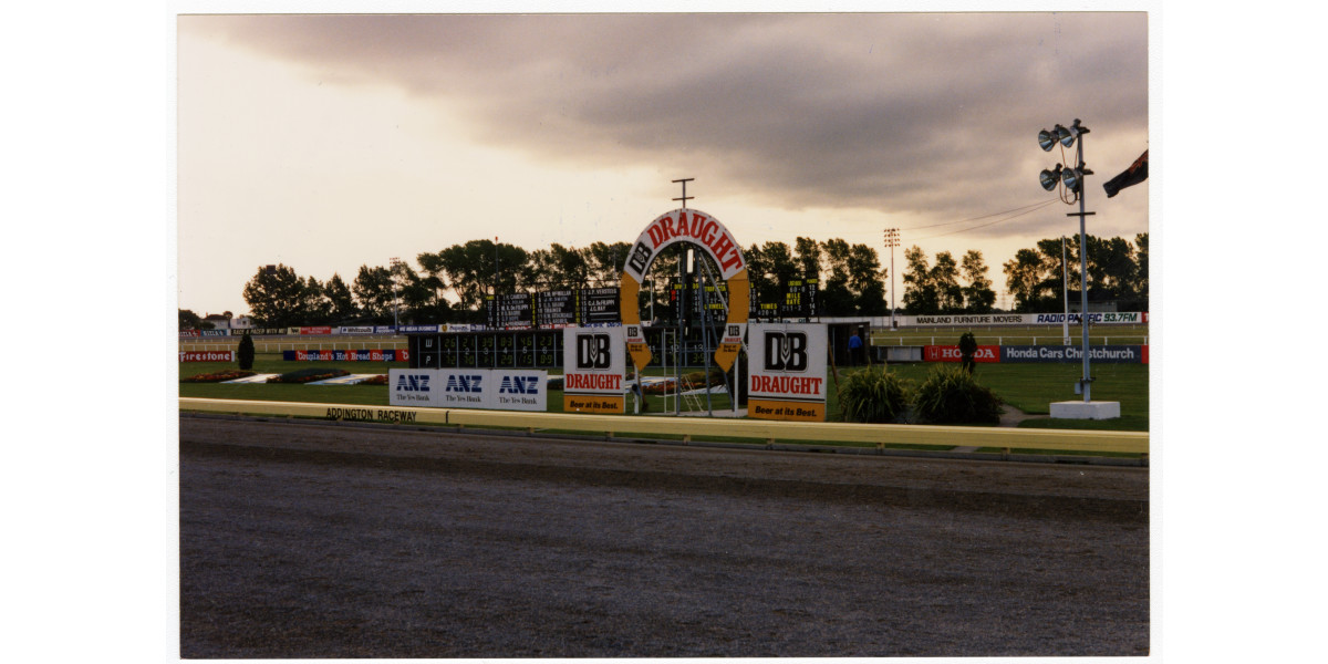 Advertising at Addington Raceway | discoverywall.nz