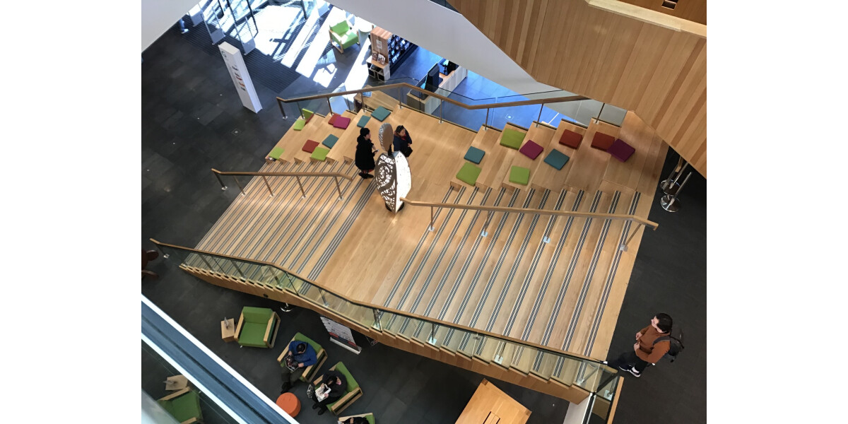 Library stairs | discoverywall.nz