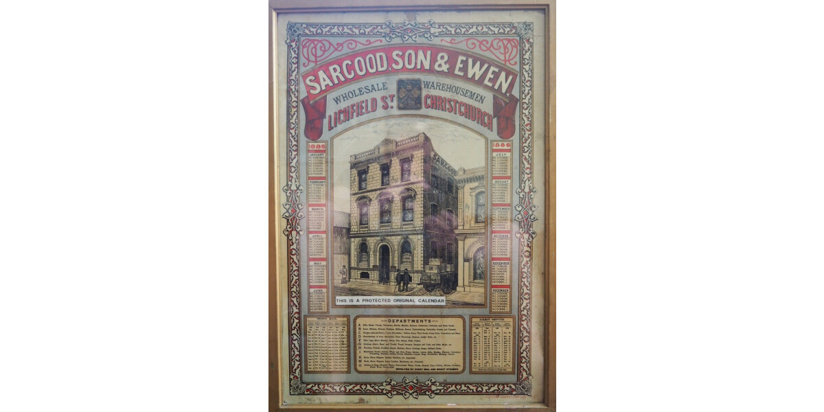 Sargood, Son & Ewen, 1886. Calendar. | discoverywall.nz