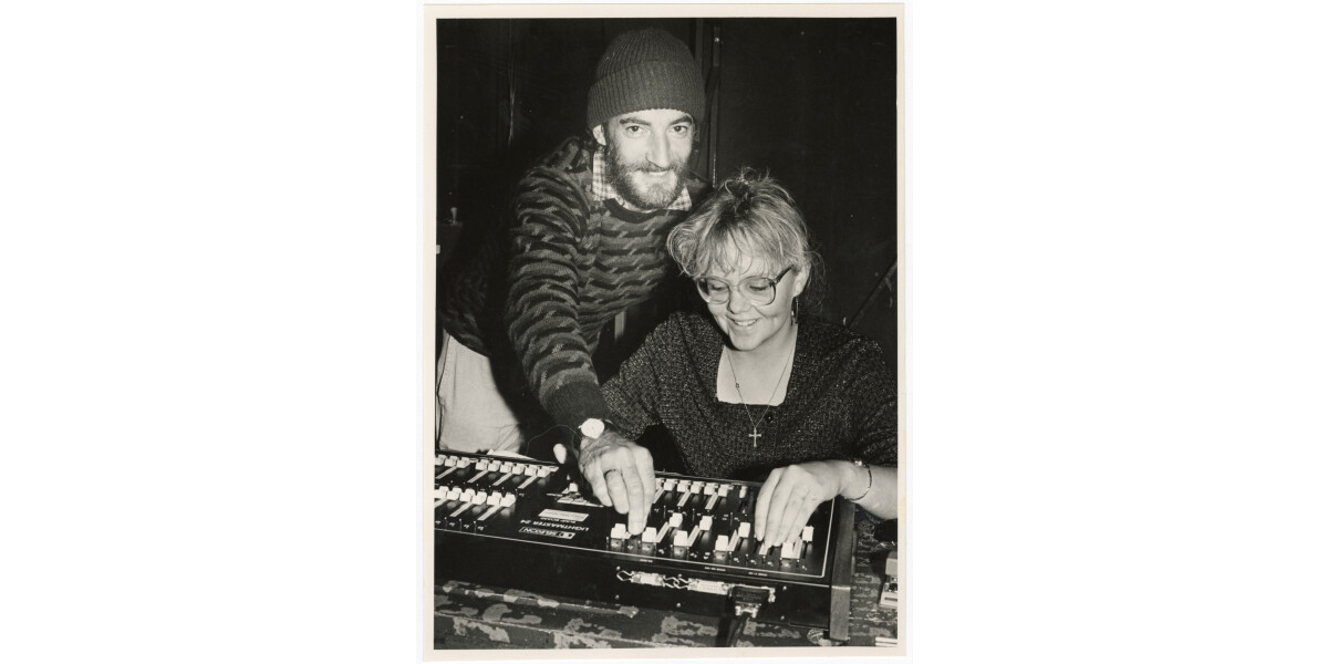 Gary Beveridge with Amanda Lunn at the lighting board